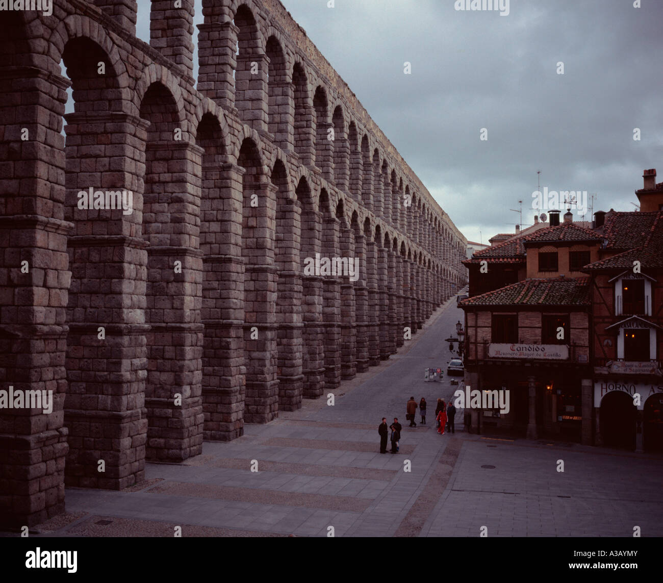 The old town and aqueduct bridge, Segovia, Spain Stock Photo - Alamy