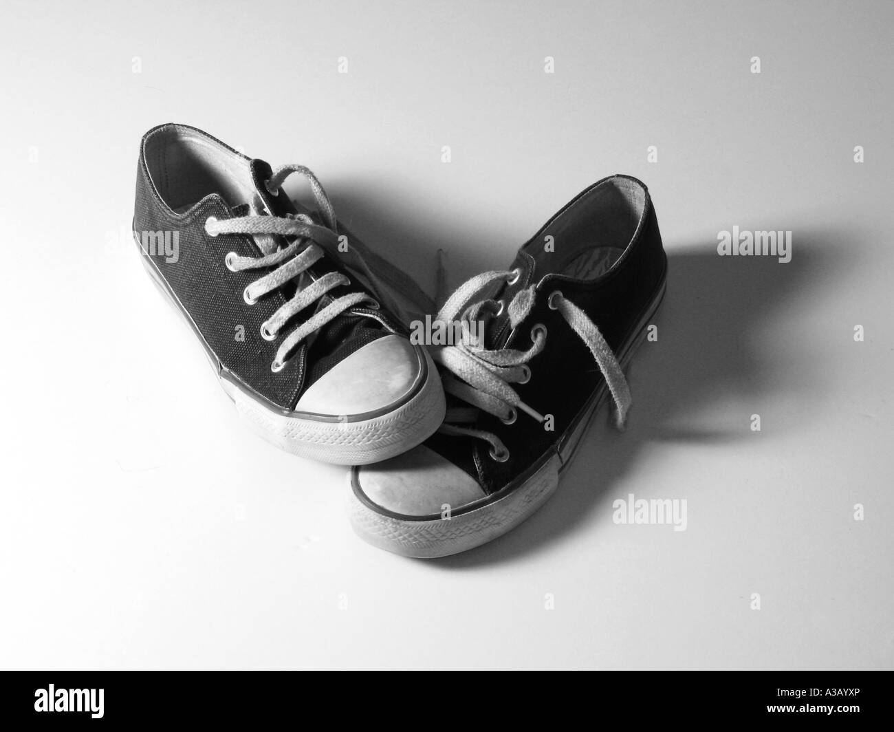 Mens trainers Black and White Stock Photos & Images - Alamy
