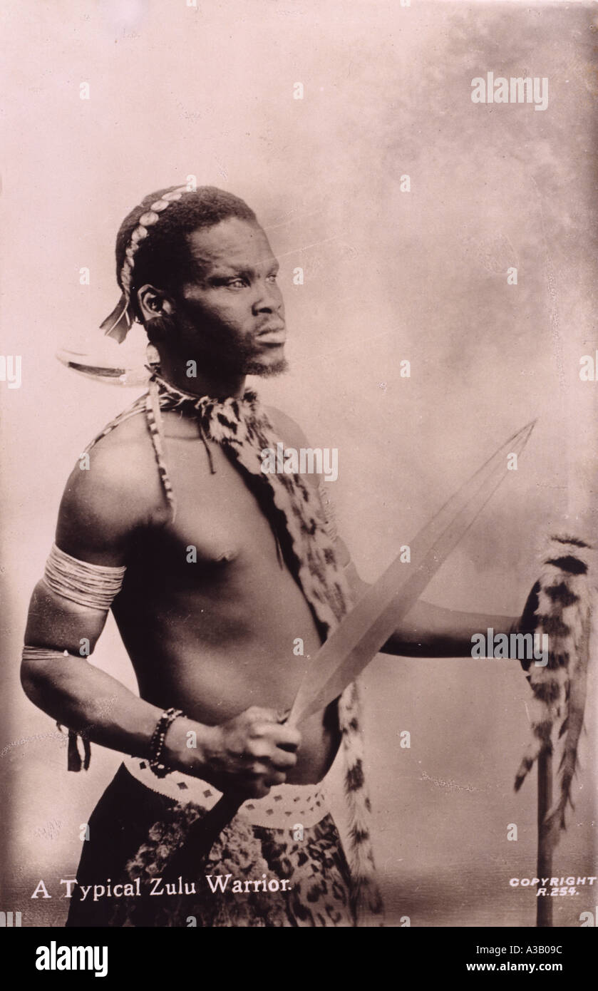 Zulu warrior portrait hi-res stock photography and images - Alamy