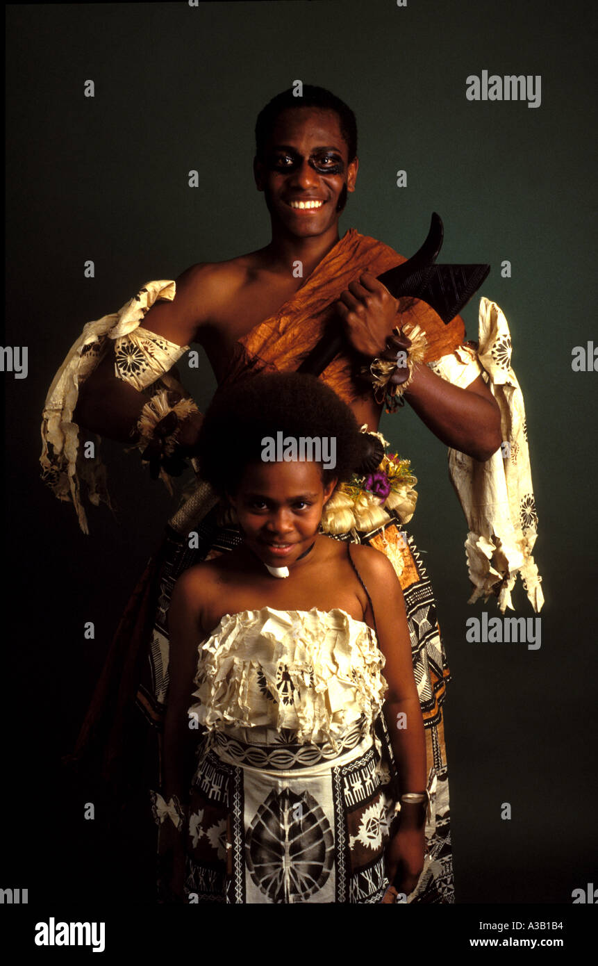 Fiji fijian traditional costume hi-res stock photography and images - Alamy