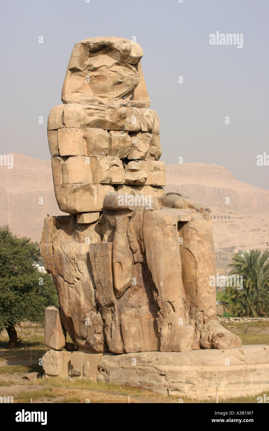 The Colossus of Memnon, West bank of Nile, Luxor area, Egypt, North ...