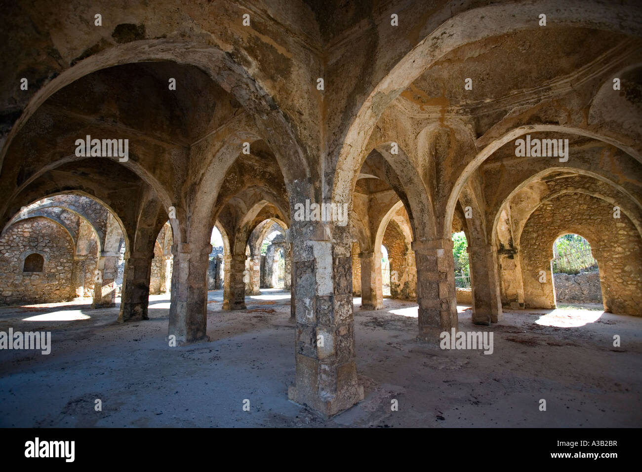 Kilwa Kisiwani Ruins, Mosque, Tanzania, Africa, UNESCO site Stock Photo ...