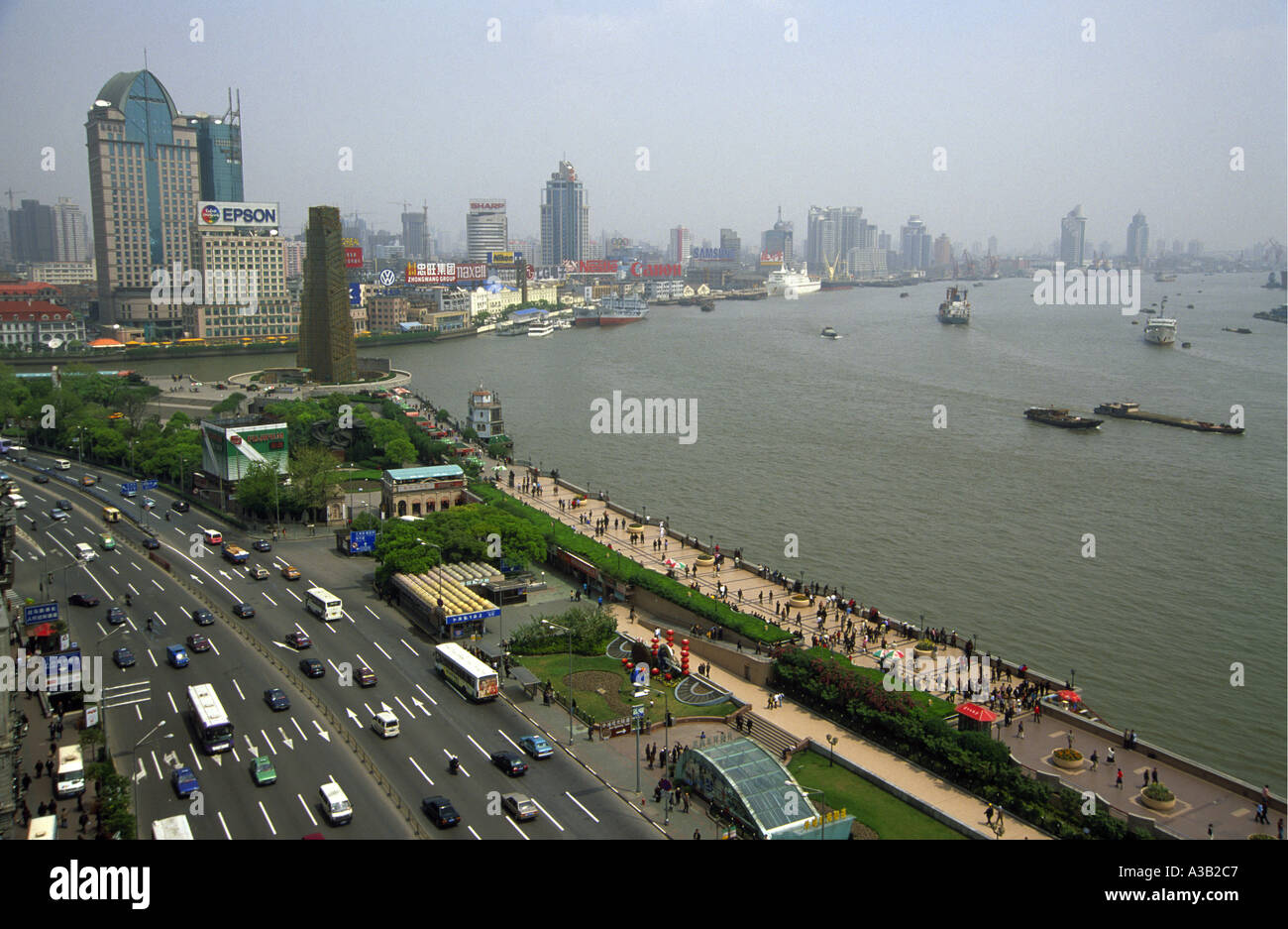 View of The Bund waterfront Shanghai China Stock Photo - Alamy