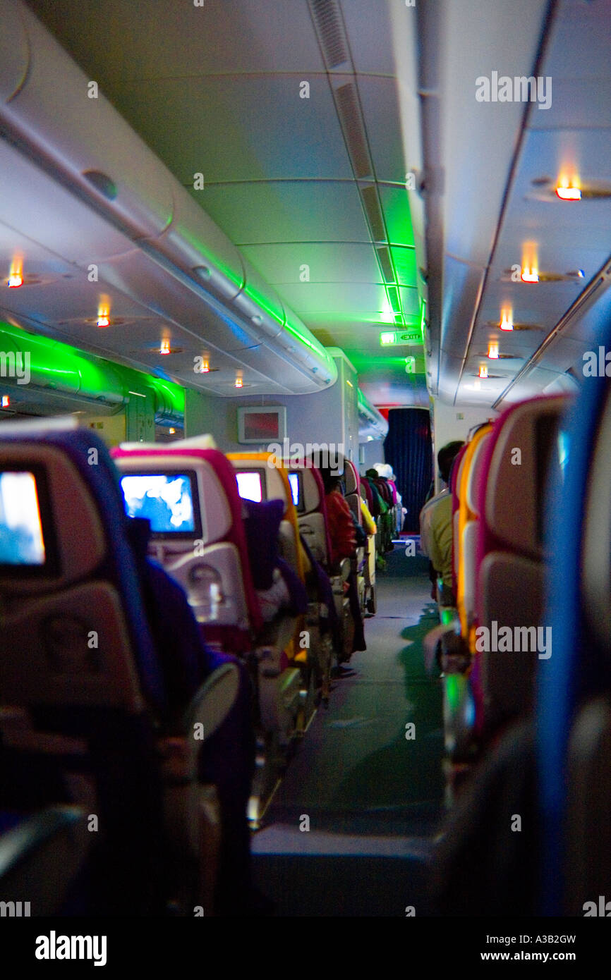 Vertical plane cabin watching movie hi-res stock photography and images ...