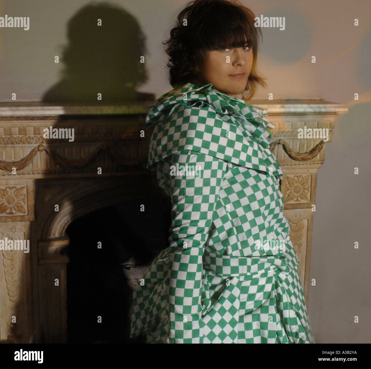 Girl in green checked dress hi-res stock photography and images - Alamy