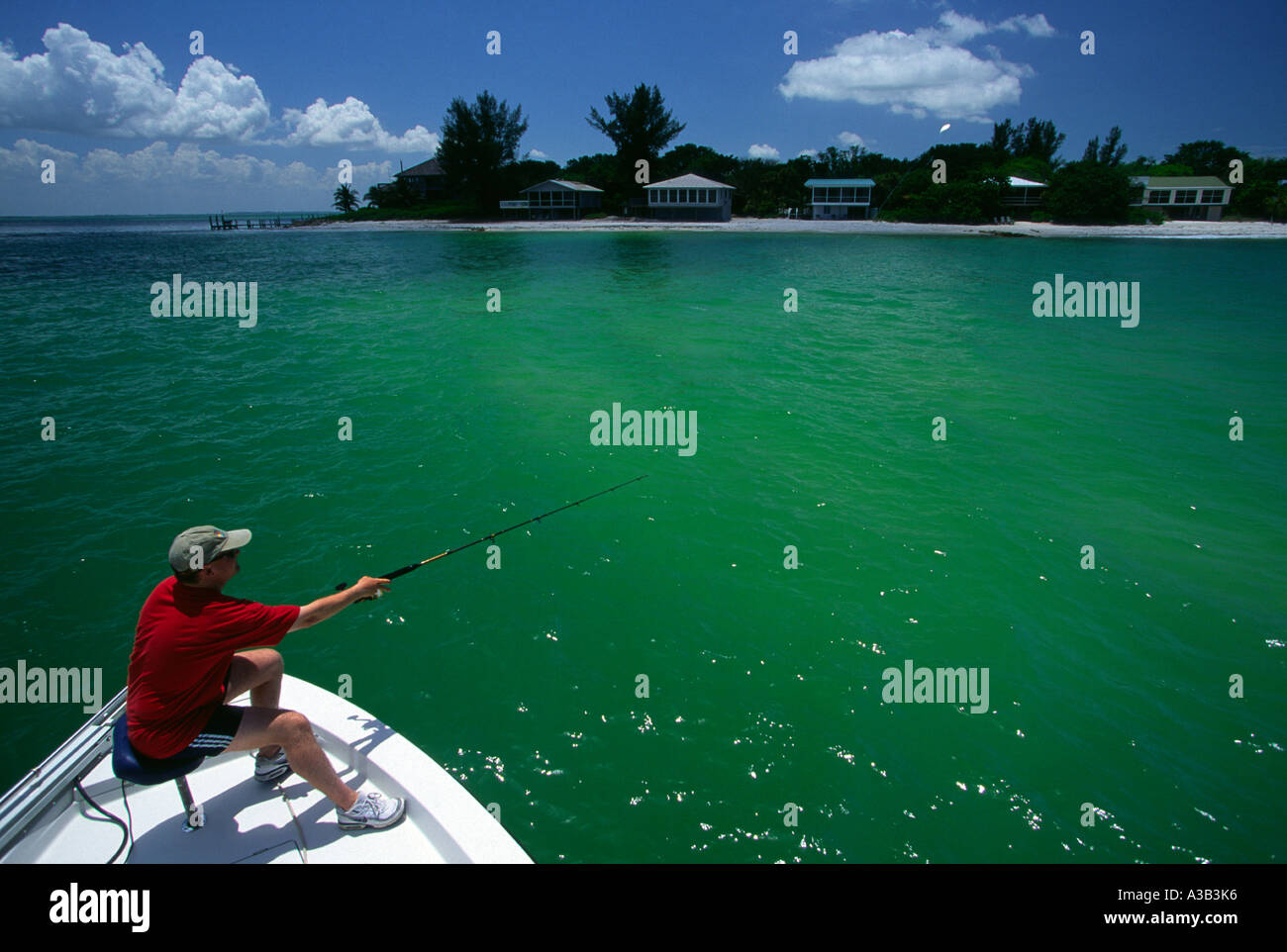 KEVIN GREEN FISHING ON A BOAT IN THE GULF OF MEXICO IN FLORIDA Stock ...