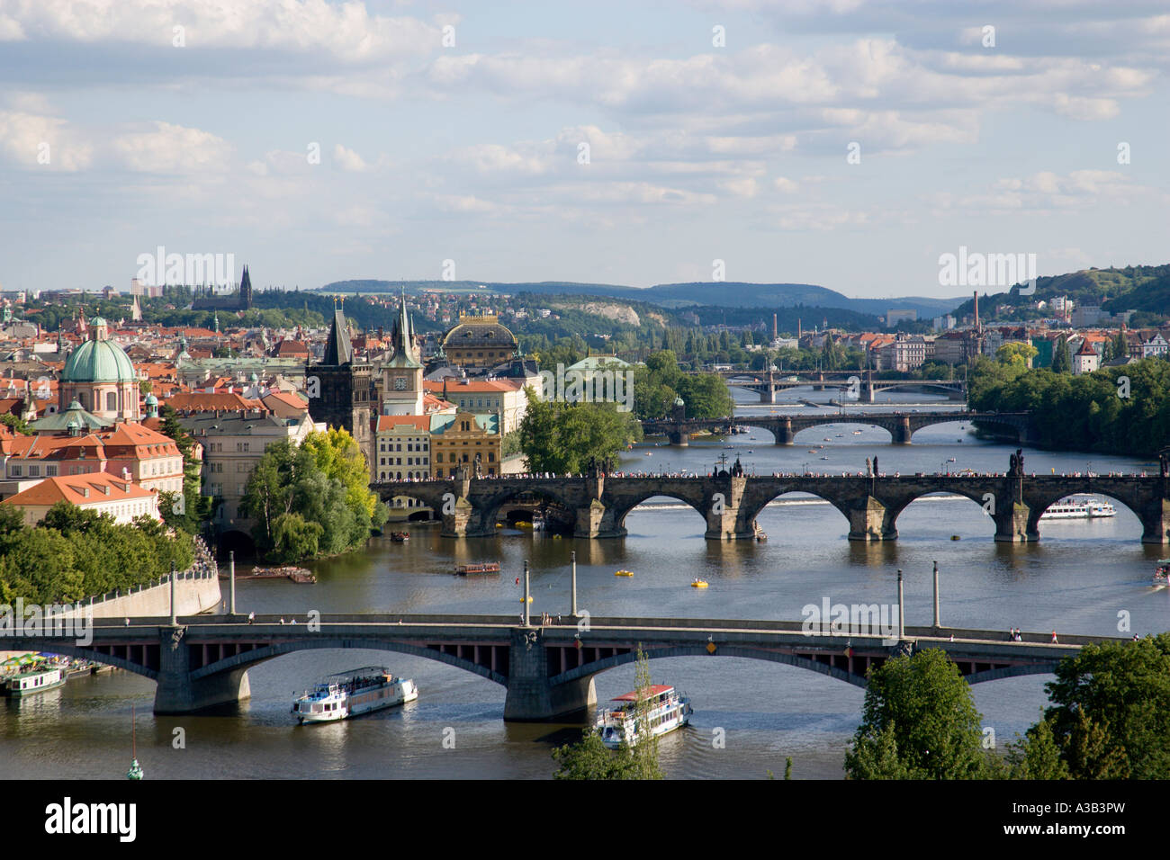 CZECH REPUBLIC Czechia Bohemia Prague View of the city skyline and the ...