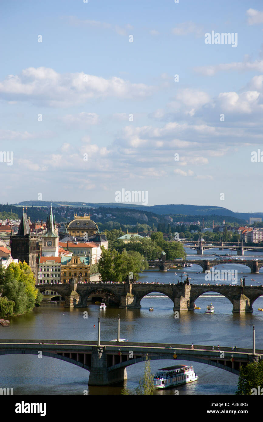 CZECH REPUBLIC Czechia Bohemia Prague View of the city skyline and the ...