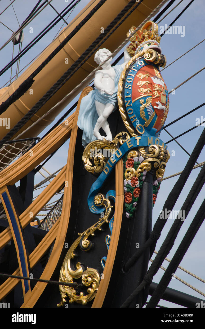 ENGLAND Hampshire Portsmouth The bow of HMS Victory in the Historic ...
