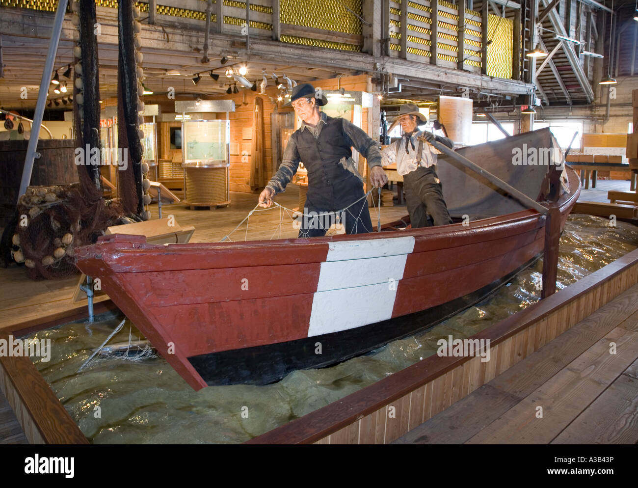 Traditional salmon fishing boat with a crew of two Gulf of Georgia ...