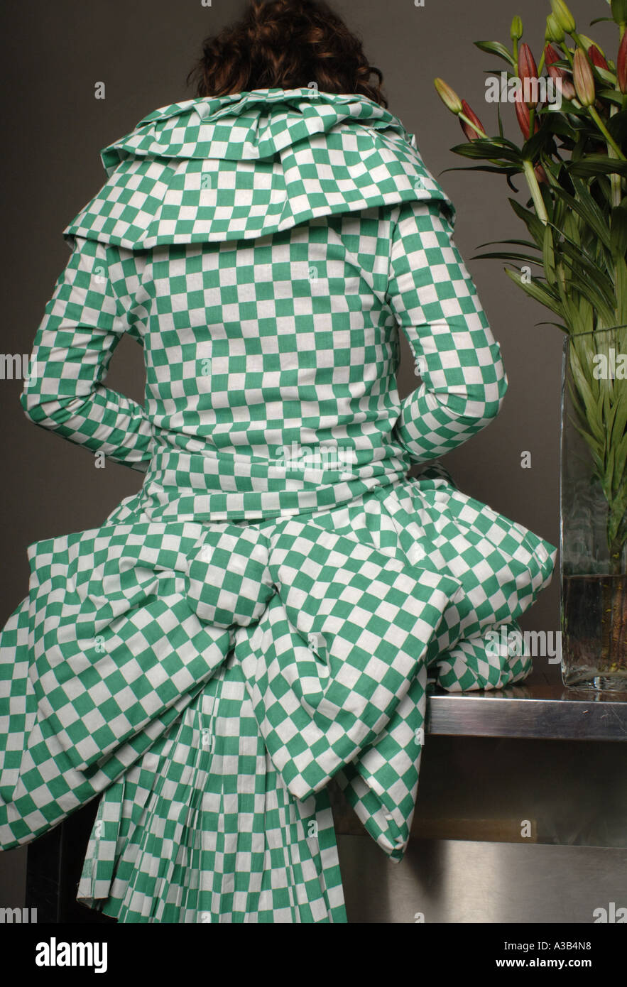 Girl in green checked dress hi-res stock photography and images - Alamy