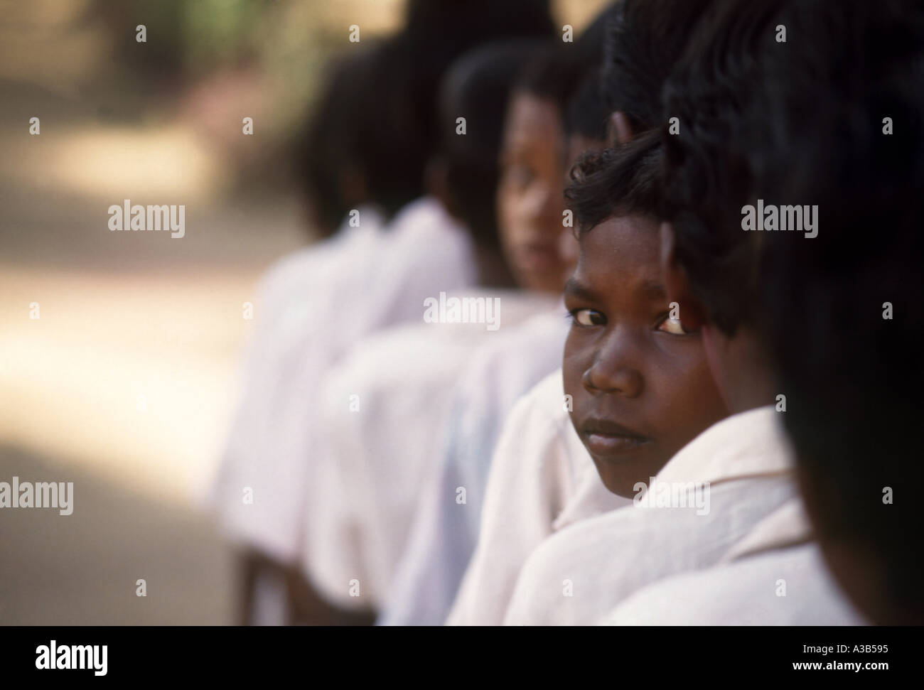 School boy standing in a queue Delhi India Stock Photo - Alamy