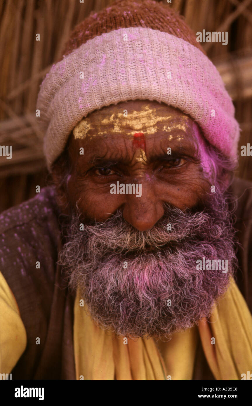 Portrait of a Hindu Sadhu Mathura Uttar Pradesh India Stock Photo - Alamy