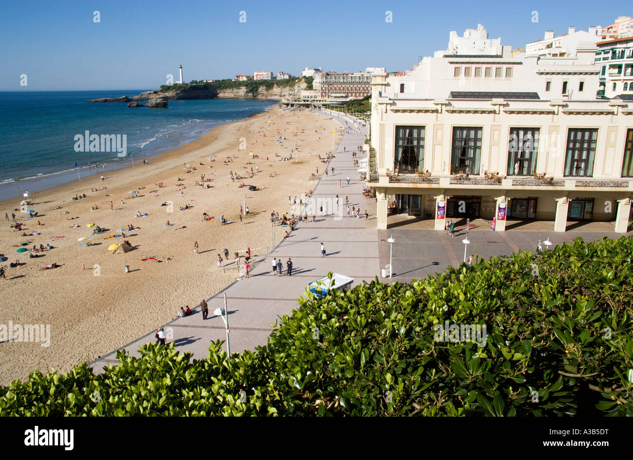 FRANCE Aquitaine Pyrenees Atlantique Biarritz Grande Plage beach in ...