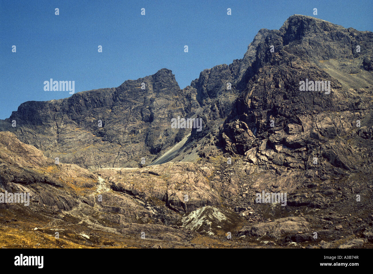 The approach to Coire Lagan from Glenbrittle, with Sgurr Mhic Choinnich ...