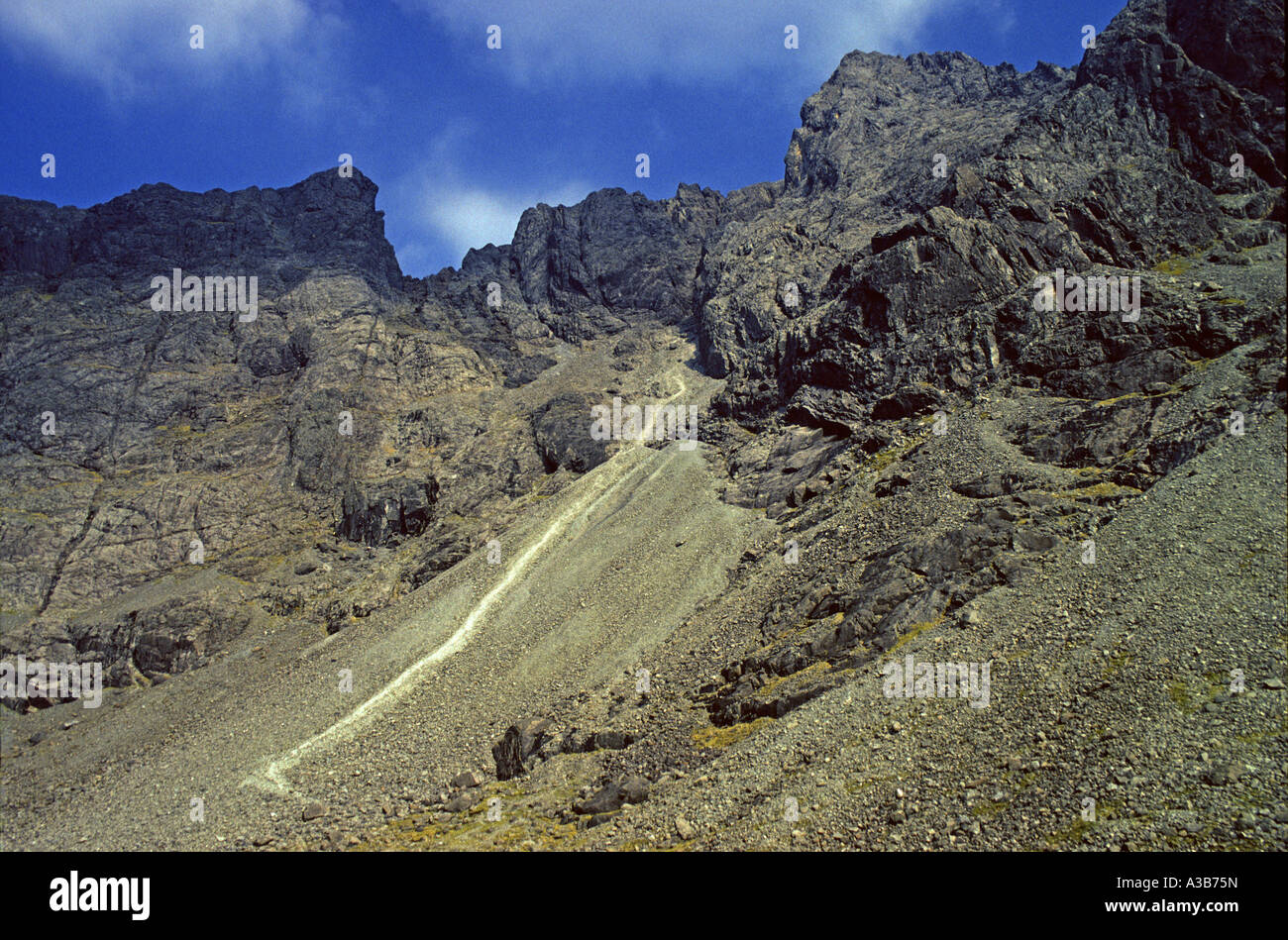 Coire Lagan, with the Great Stone Shoot of Sgurr Alasdair and Sgurr ...