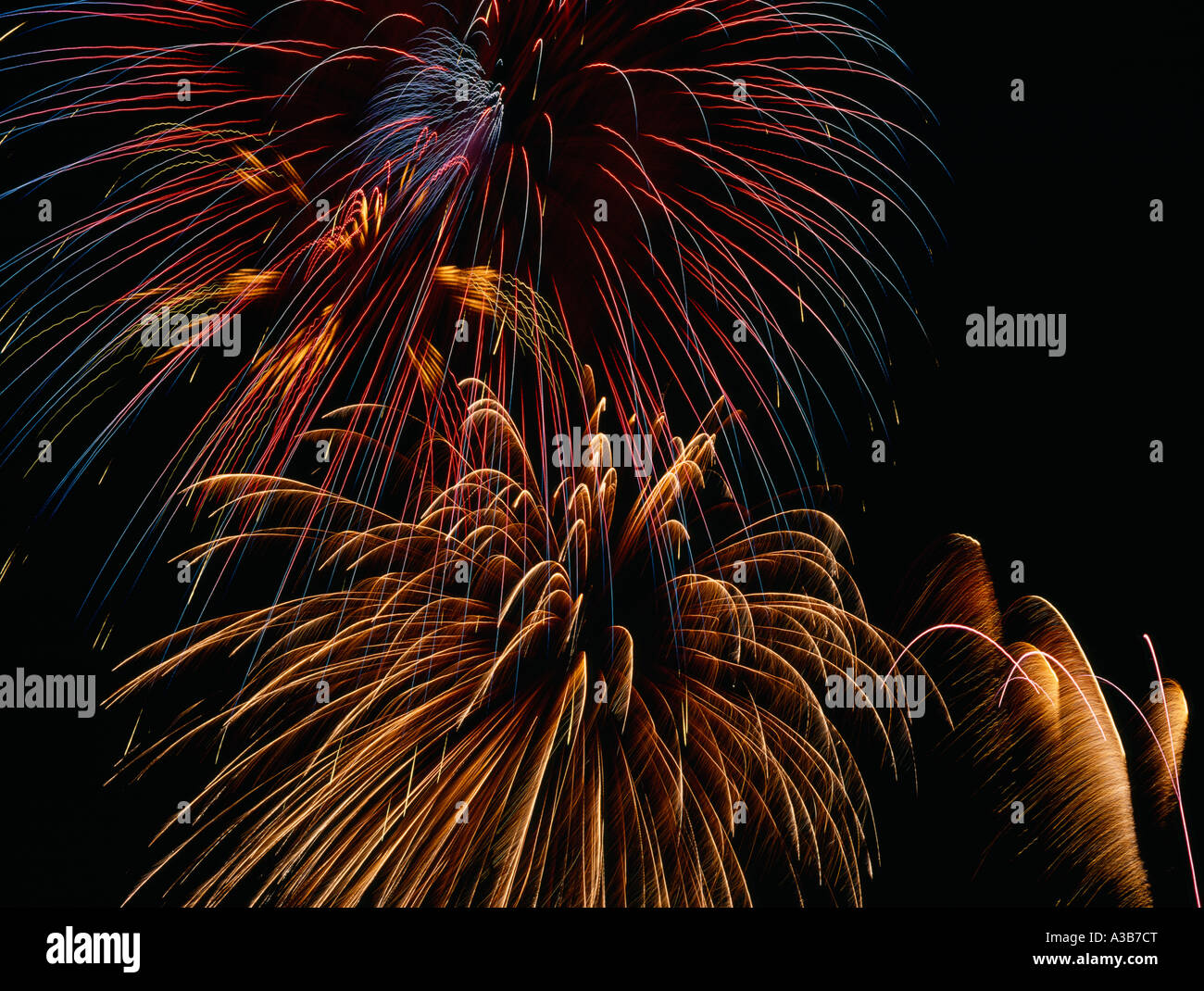 JAPAN Kyoto Hanabi Fireworks in traditional Japanese design of the ...