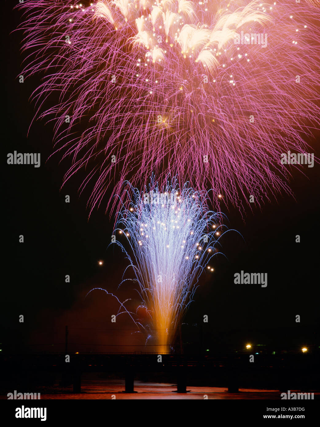 JAPAN Kyoto Hanabi Fireworks in traditional Japanese design of the ...
