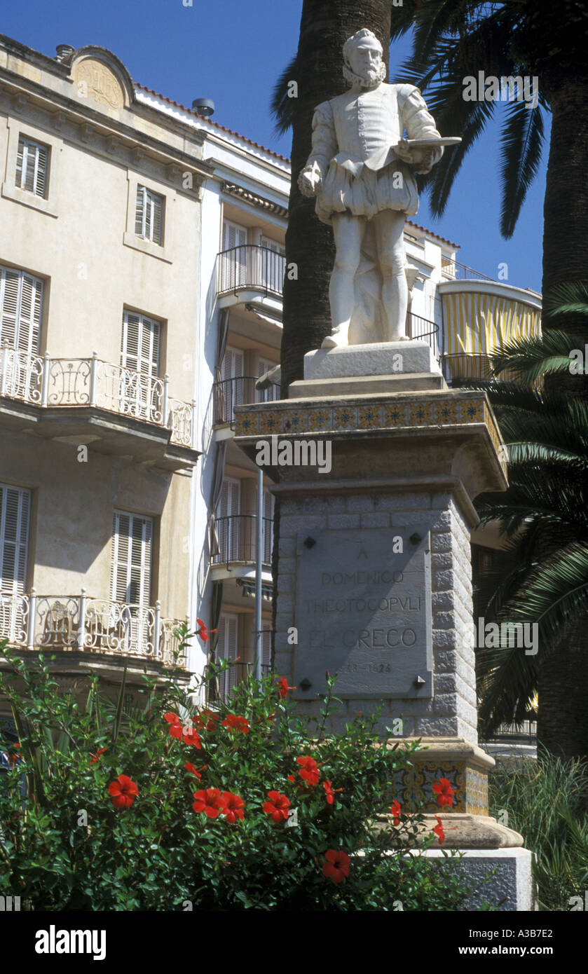 El Greco Statue Sitges Spain Stock Photo - Alamy