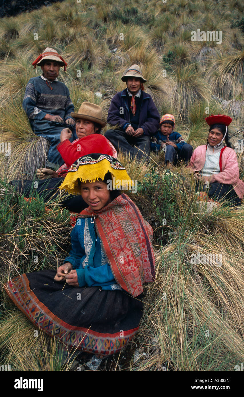 PERU South America Andes Mountains Cuzco District Quishuarani Quechuan ...