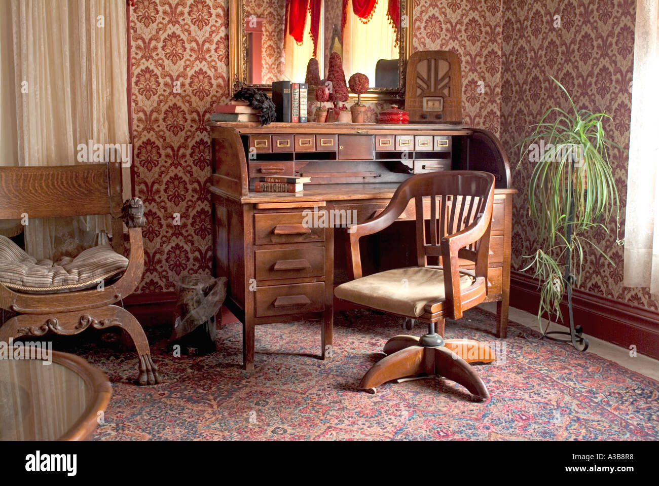 Old parlor in The Virginian Hotel Medicine Bow Wyoming Stock Photo - Alamy