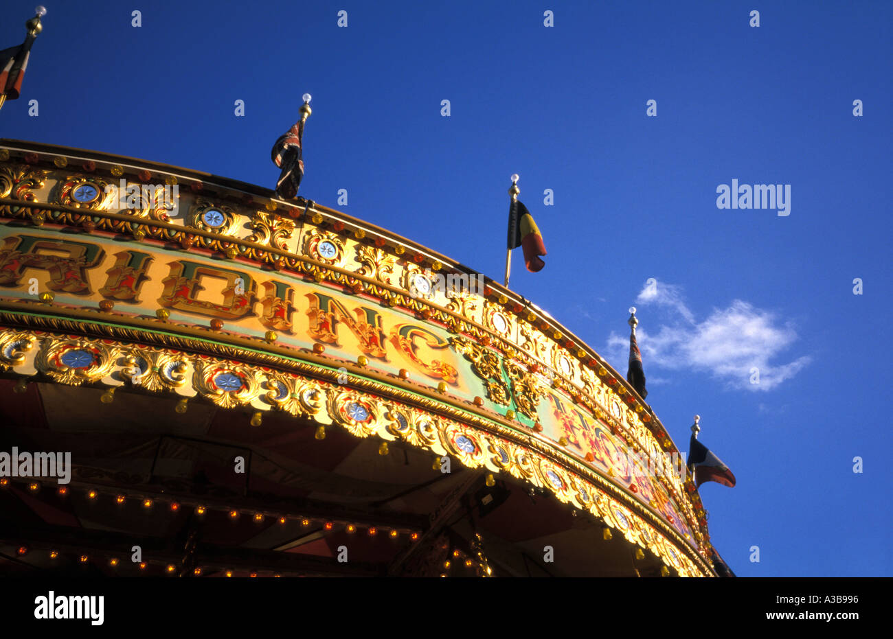 Detail of fairground carousel Stock Photo - Alamy