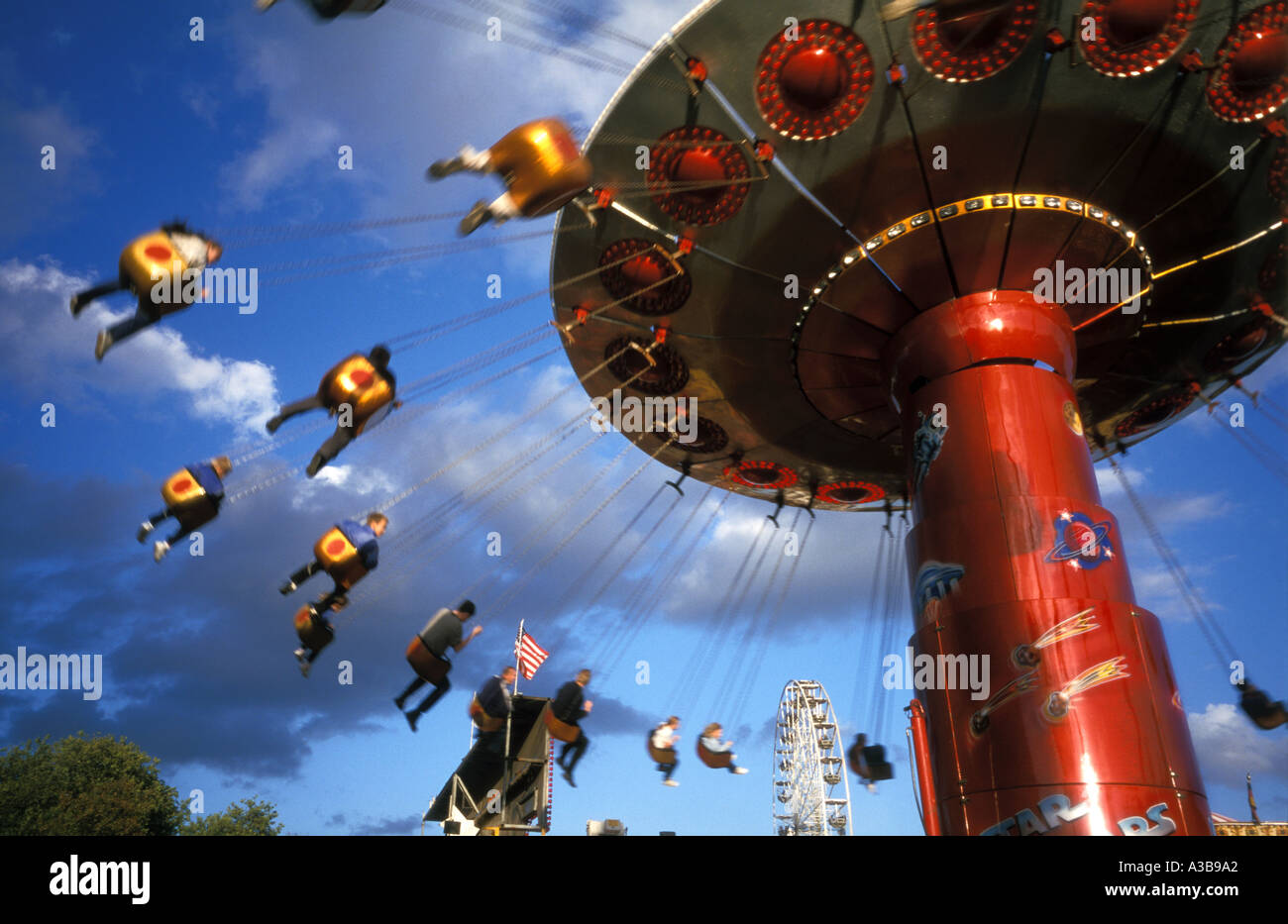 Fairground chair ride Stock Photo - Alamy