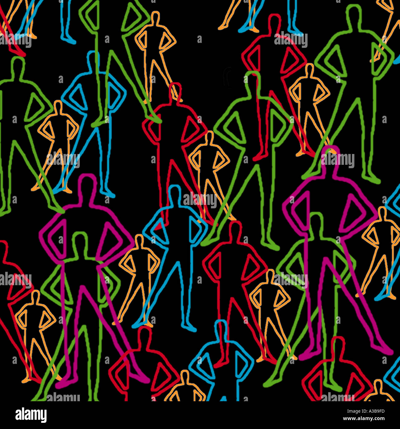 Computer Image People Symbolism for Society Stock Photo - Alamy