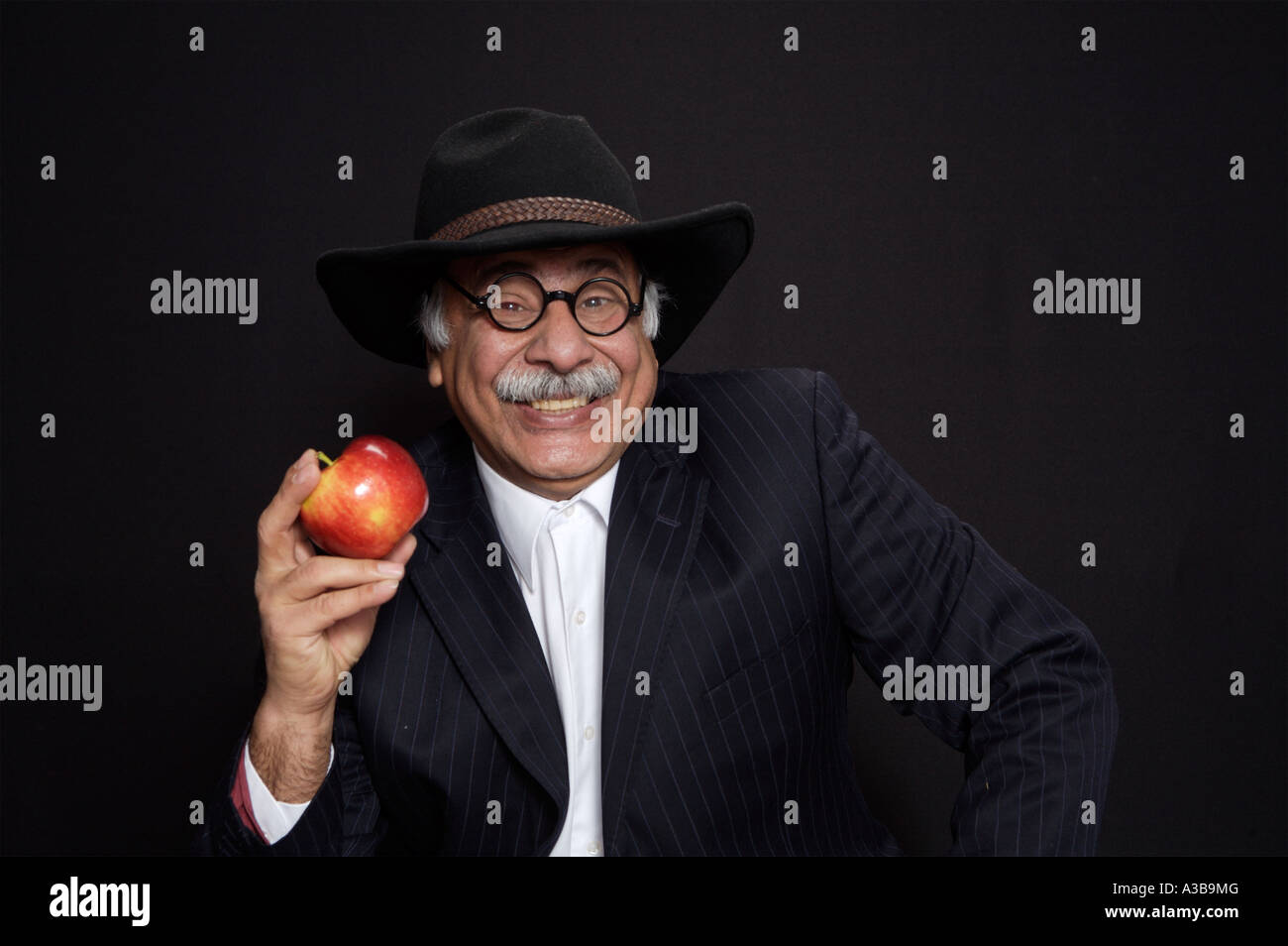 man with apple Stock Photo - Alamy