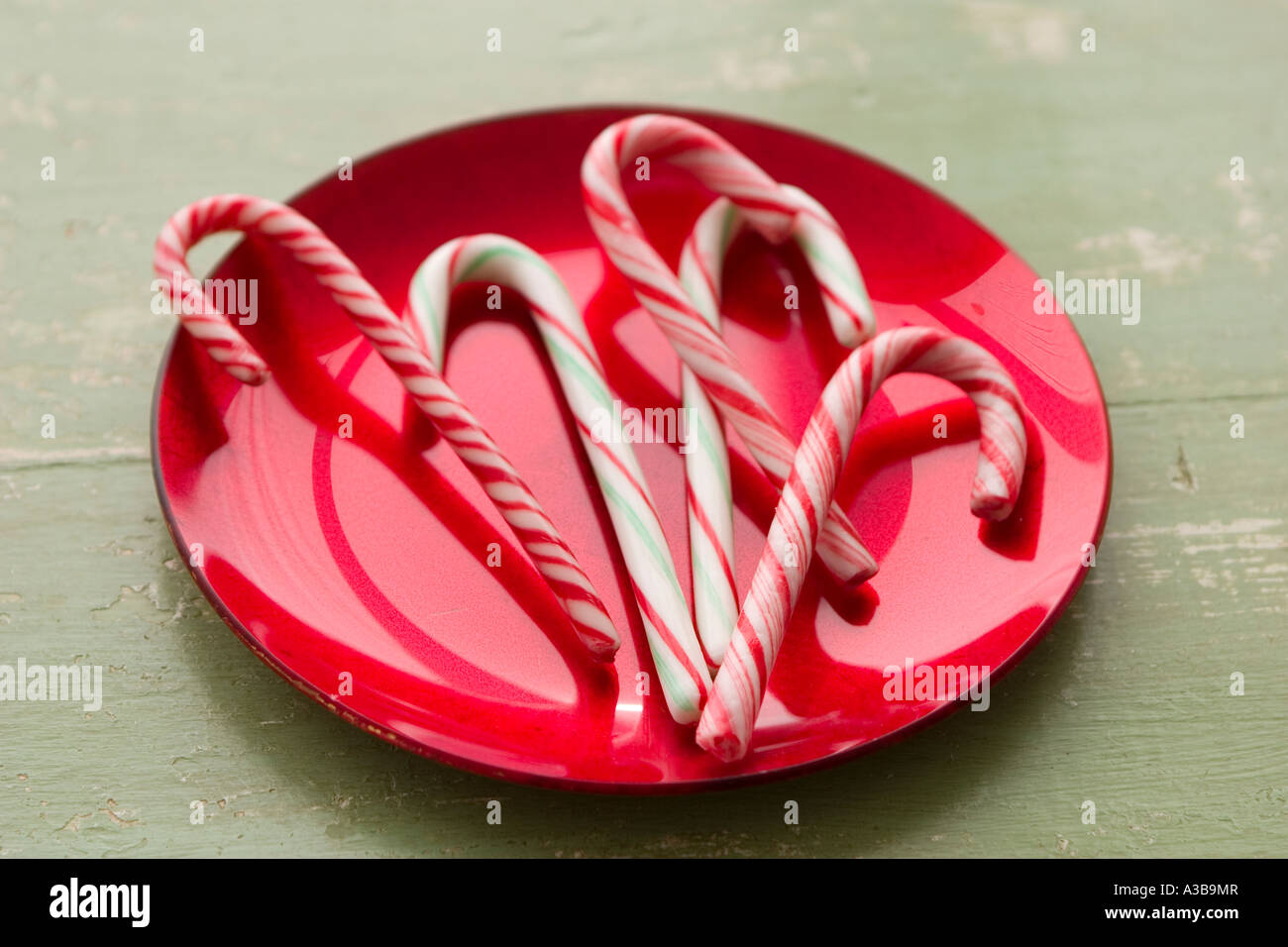 Candy Canes on Tray Stock Photo - Alamy