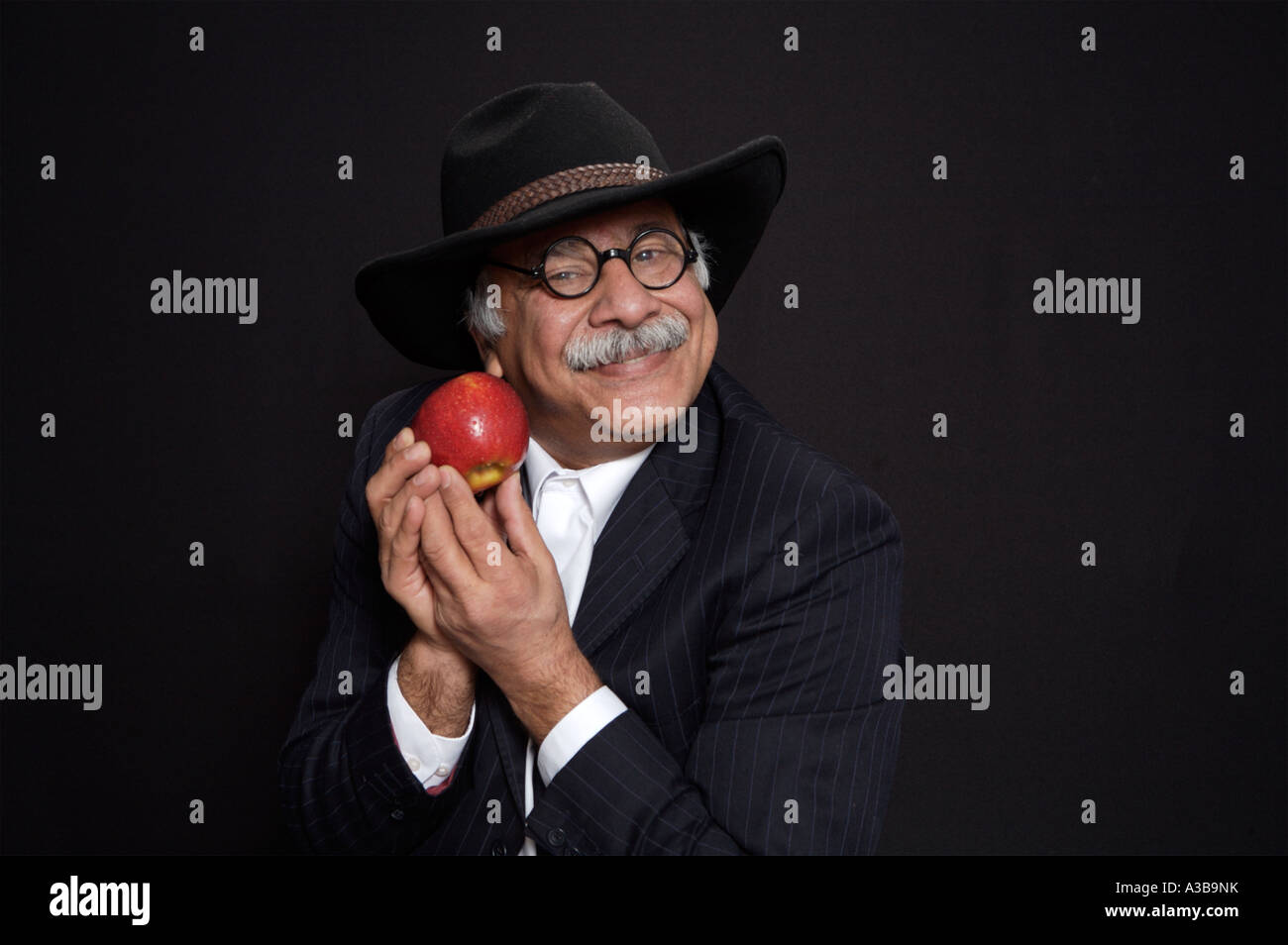 man with apple Stock Photo - Alamy