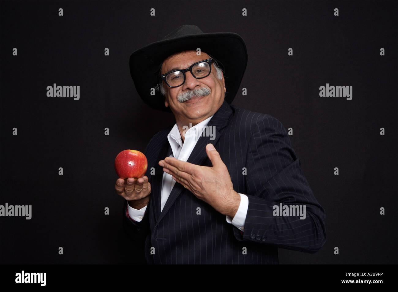 man with apple Stock Photo - Alamy