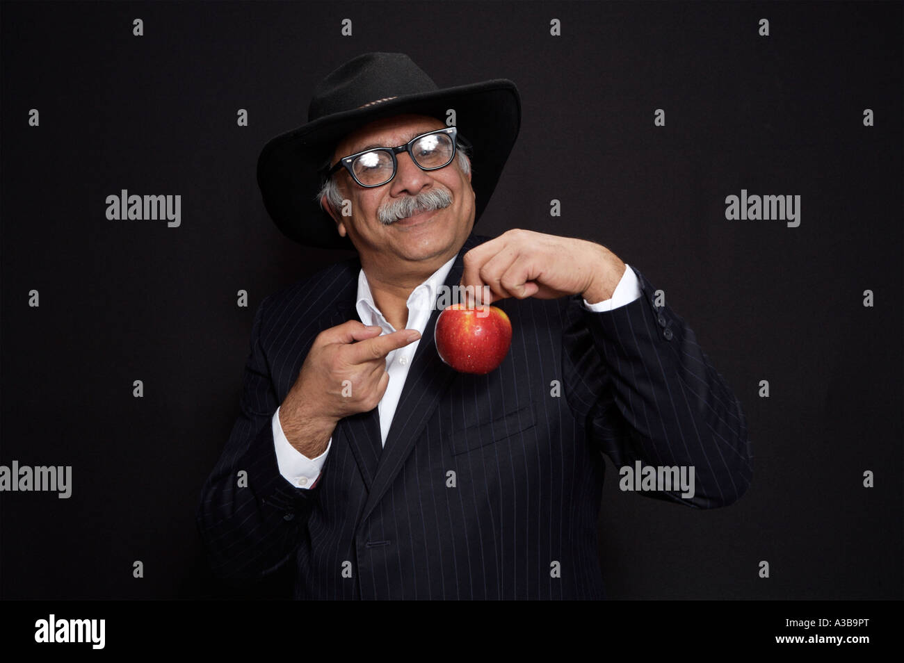 man with apple Stock Photo - Alamy