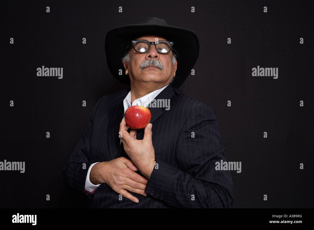 man with apple Stock Photo - Alamy