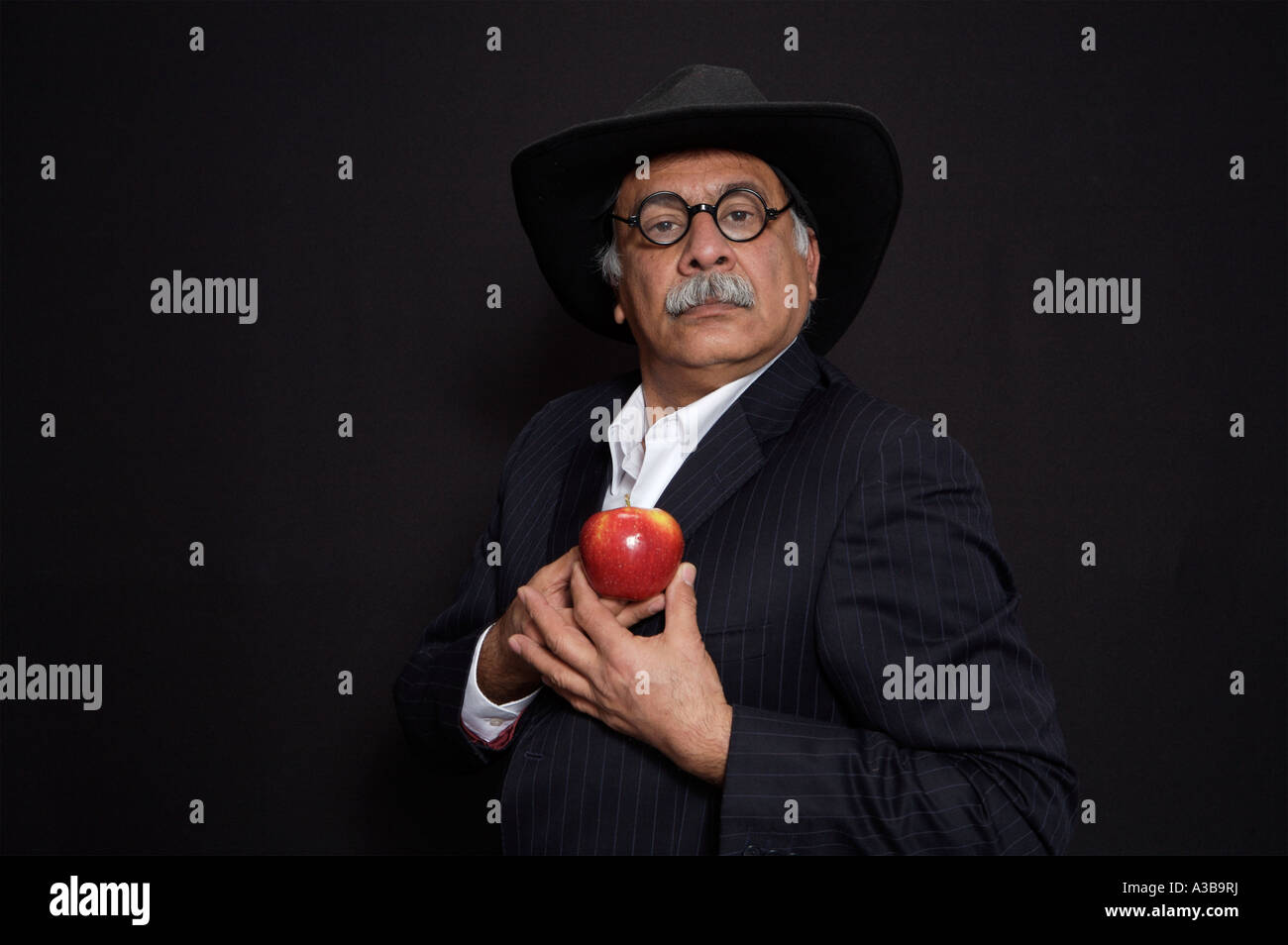 man with apple Stock Photo - Alamy
