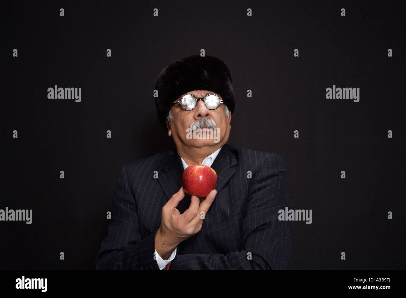 man with apple Stock Photo - Alamy