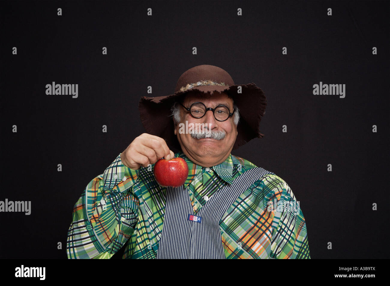 man with apple Stock Photo - Alamy
