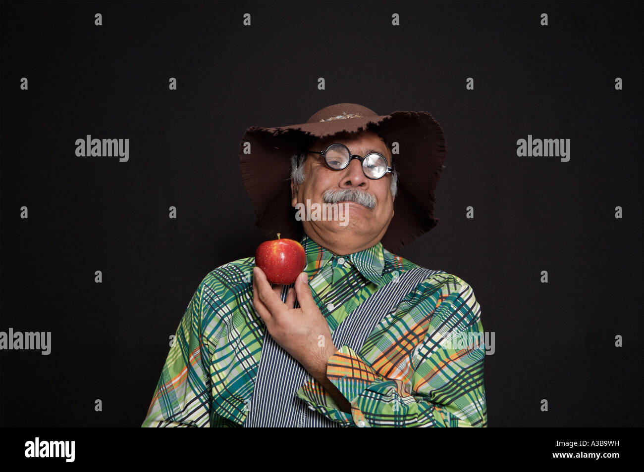 man with apple Stock Photo - Alamy