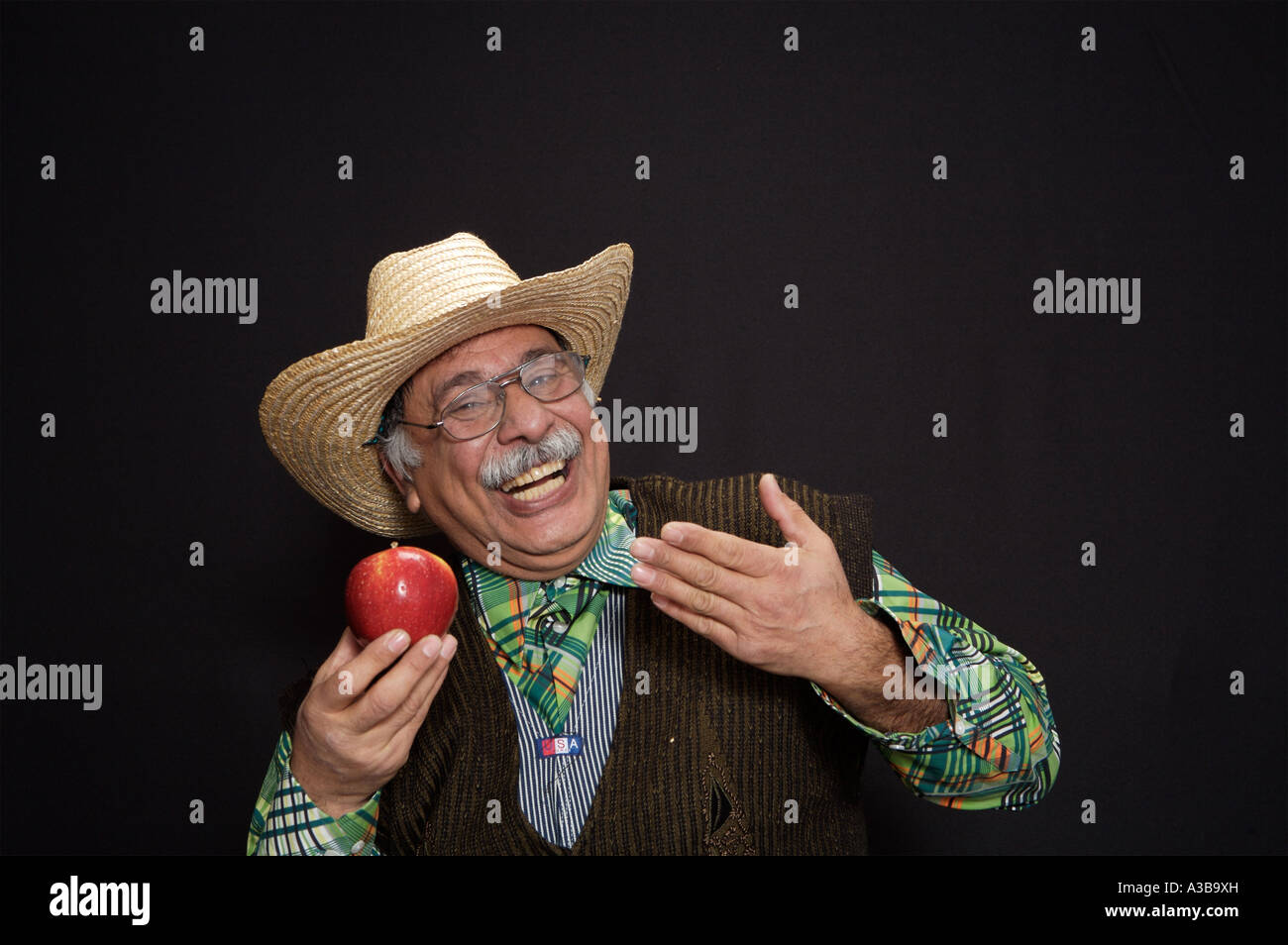 man with apple Stock Photo - Alamy