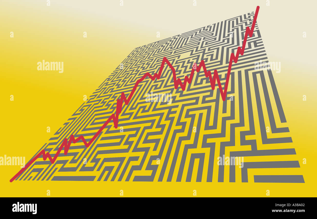 Graphic Illustration Chart and Maze Stock Photo - Alamy
