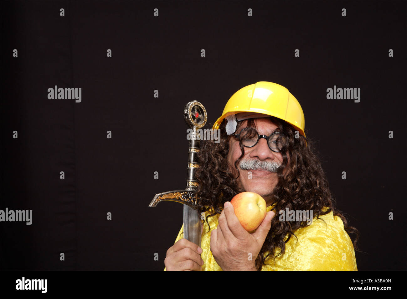 man with apple Stock Photo - Alamy