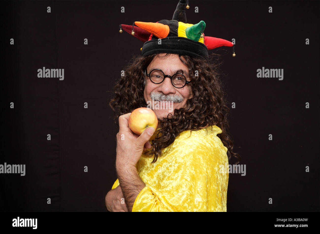 man with apple Stock Photo - Alamy