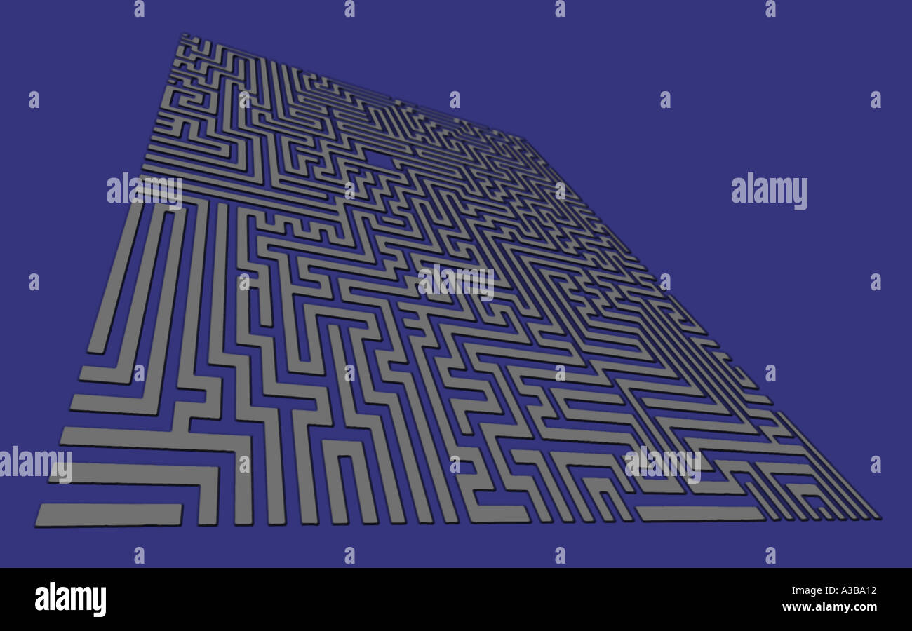 Graphic Illustration Maze Stock Photo - Alamy