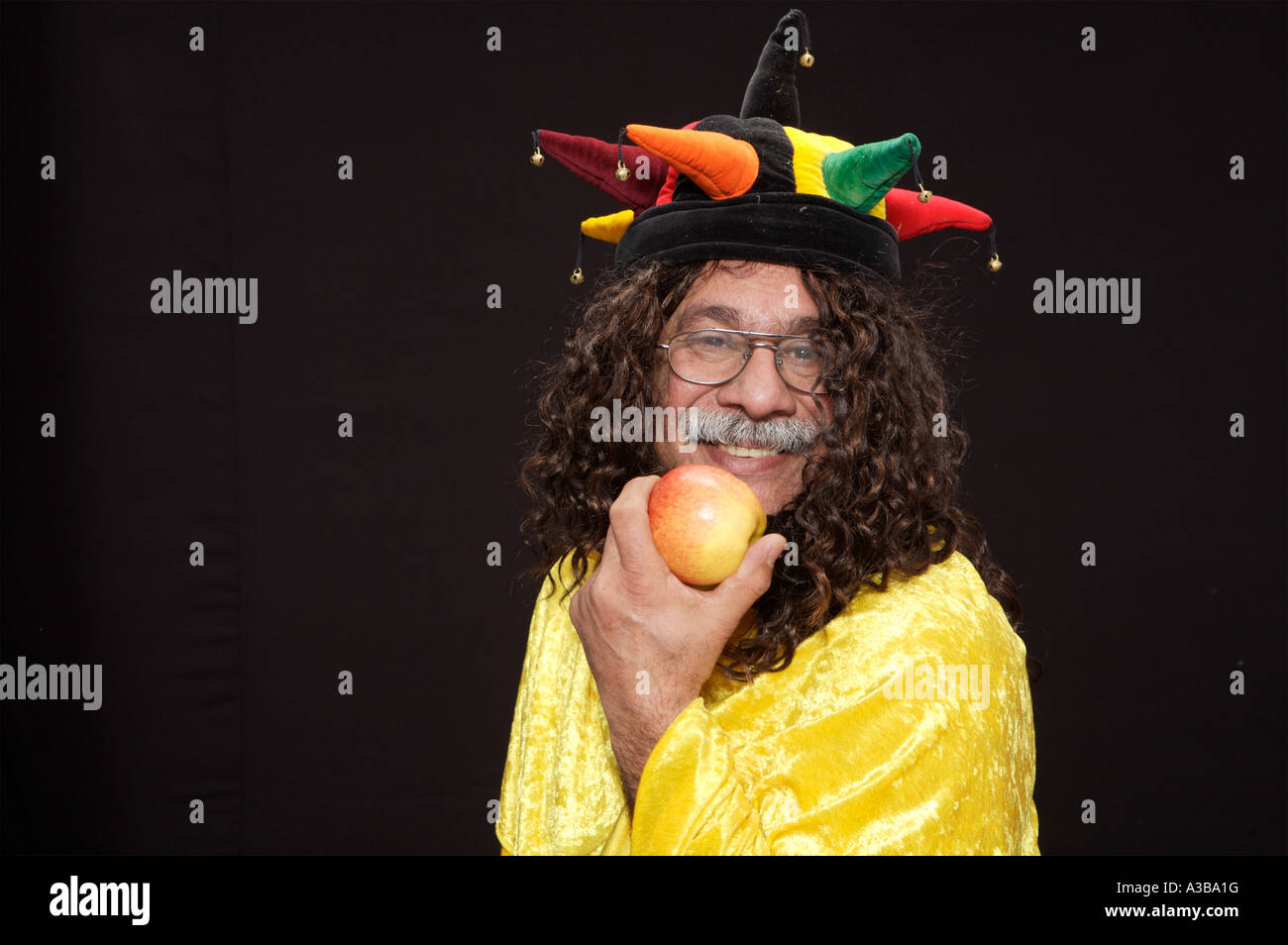 man with apple Stock Photo - Alamy