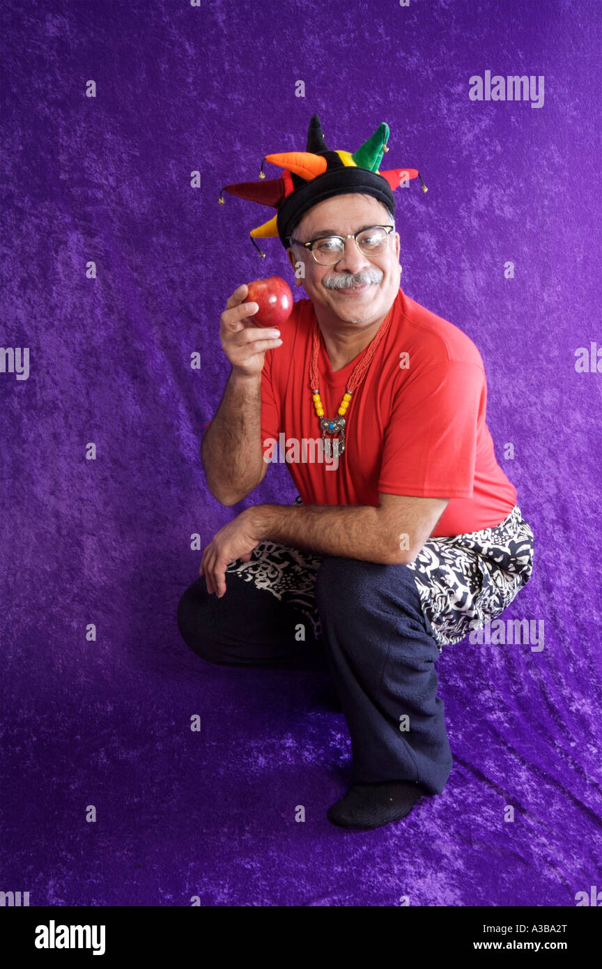 man with apple Stock Photo - Alamy