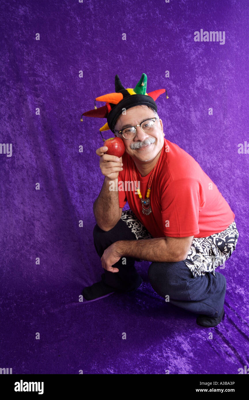 man with apple Stock Photo - Alamy