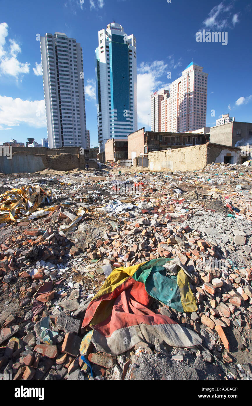 Building Site With Skyscrapers In Background Stock Photo - Alamy