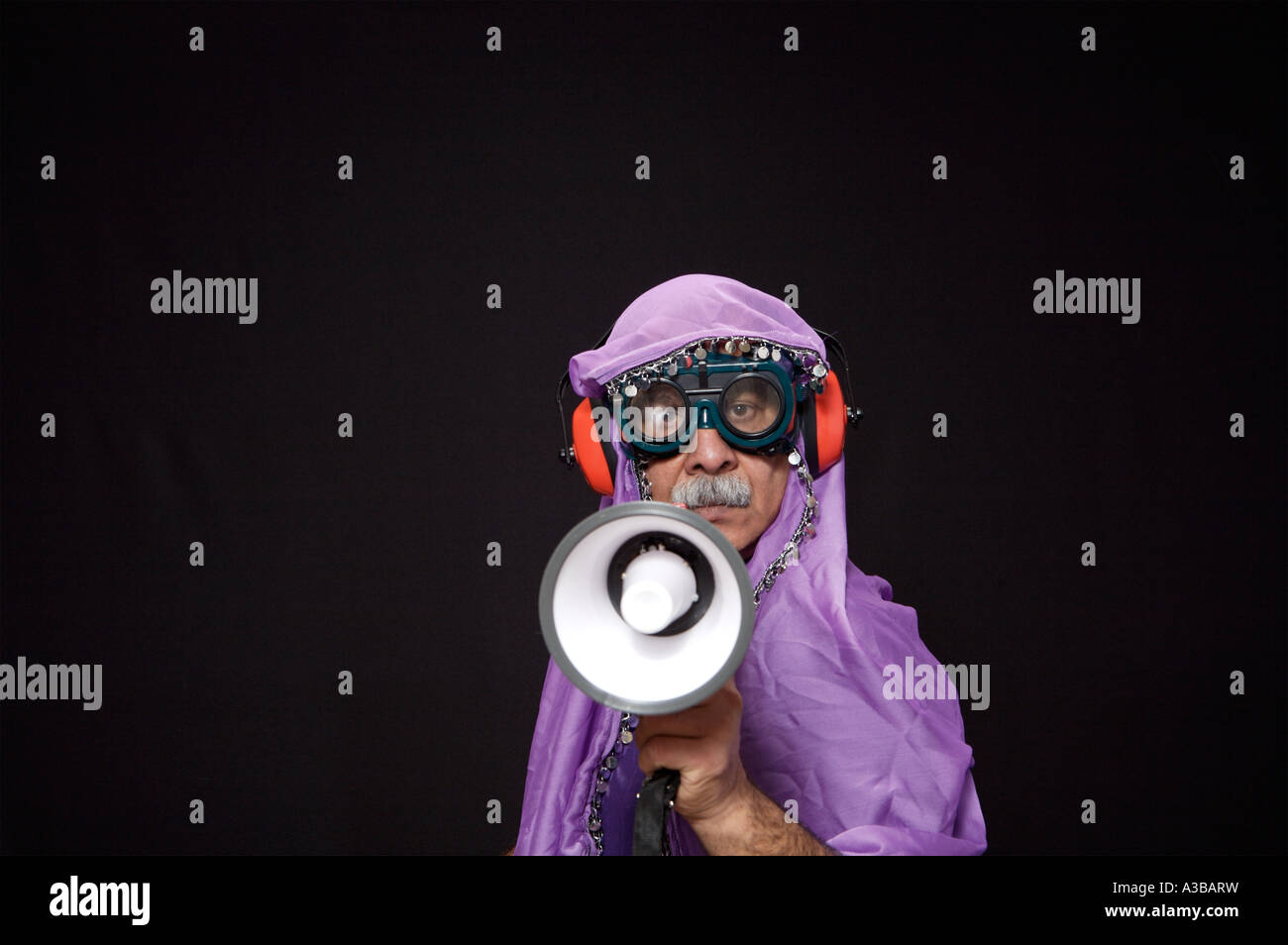 man and loud speaker Stock Photo - Alamy