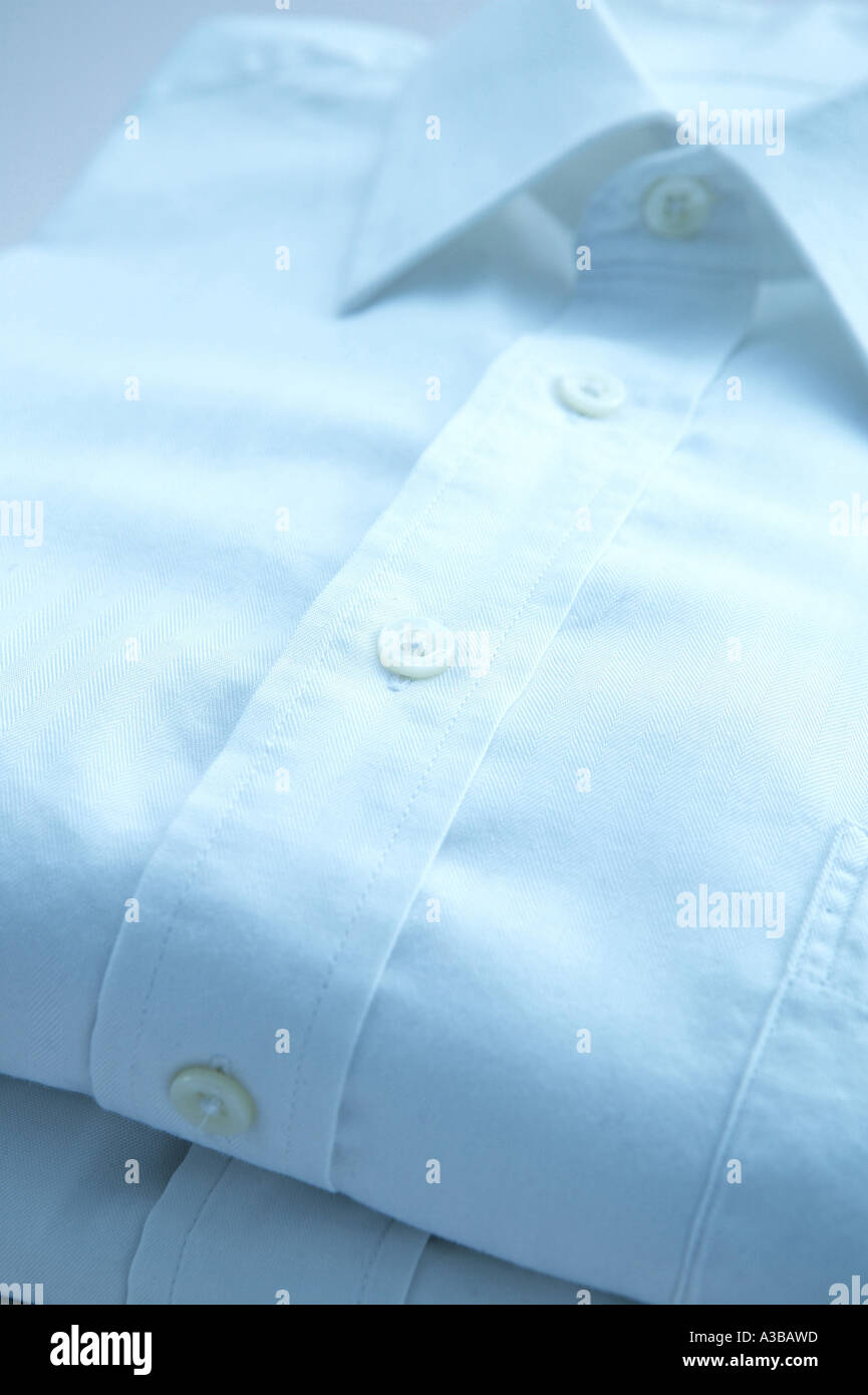 A stack of blue business shirts Stock Photo - Alamy