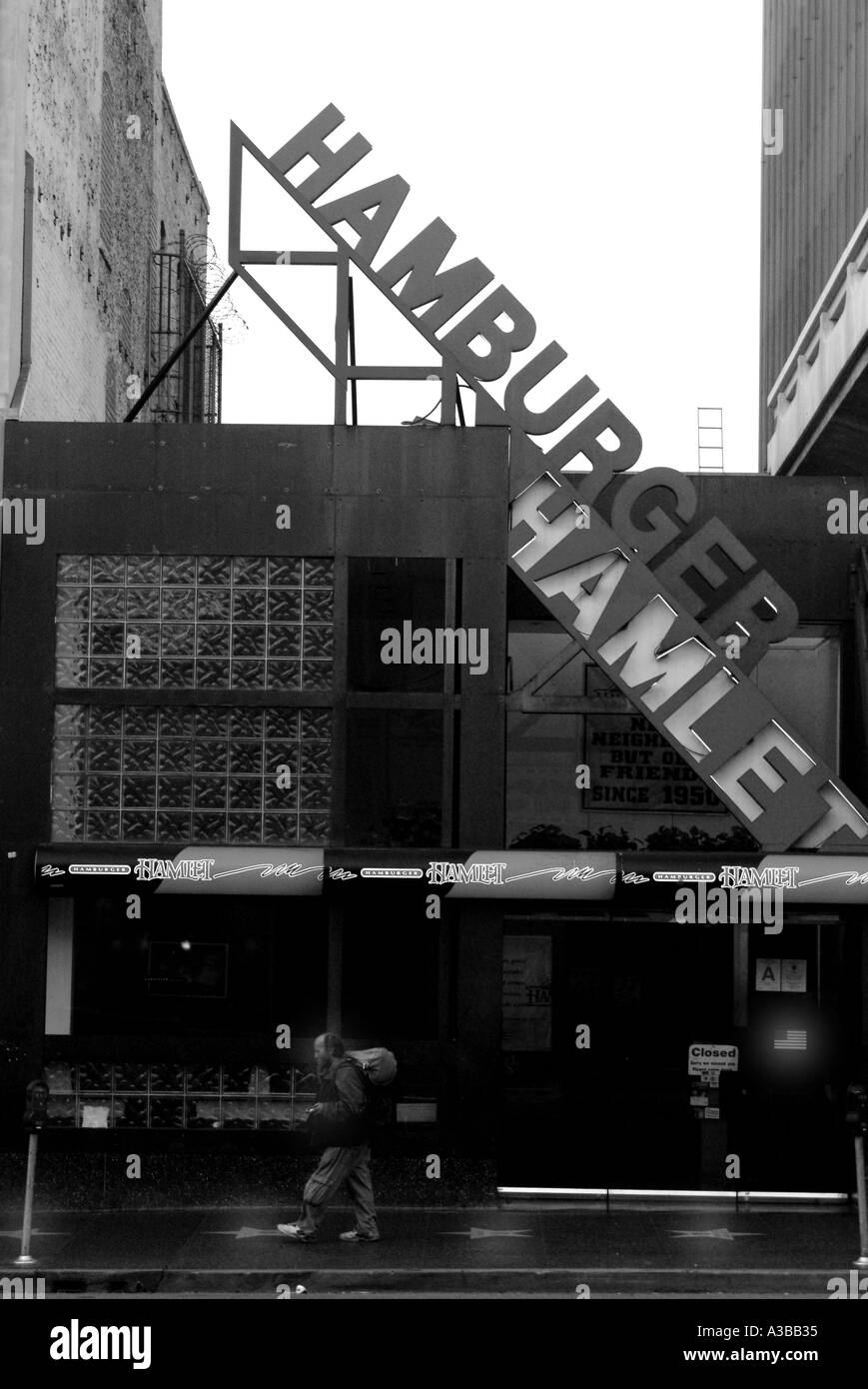 California hollywood boulevard hamburger hamlet hi-res stock ...